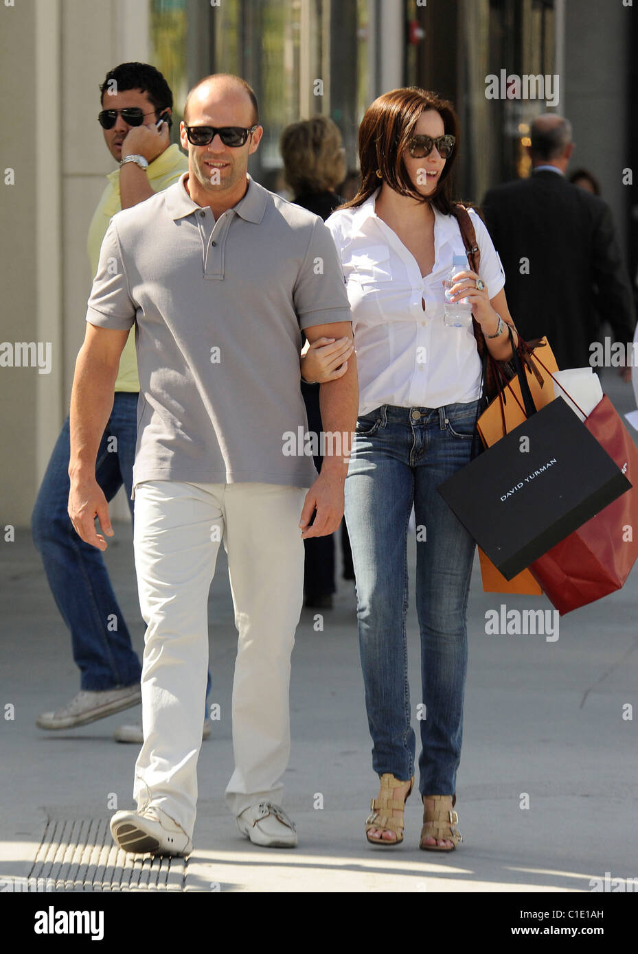 Jason Statham et petite amie Alex Zosman du shopping à Beverly Hills ...