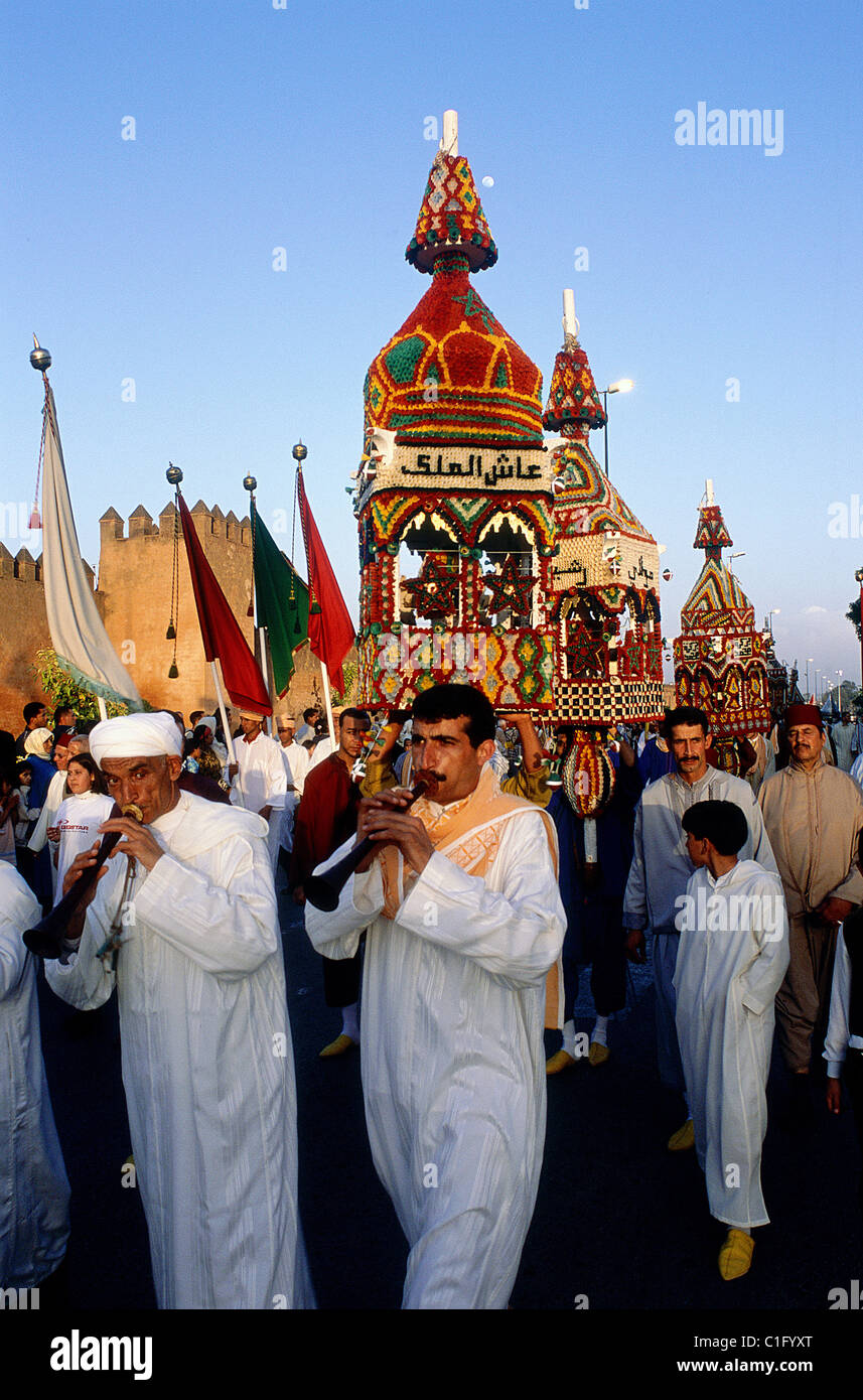 Maroc, région du Nord, la ville de Rabat, la vente, la fête des ...
