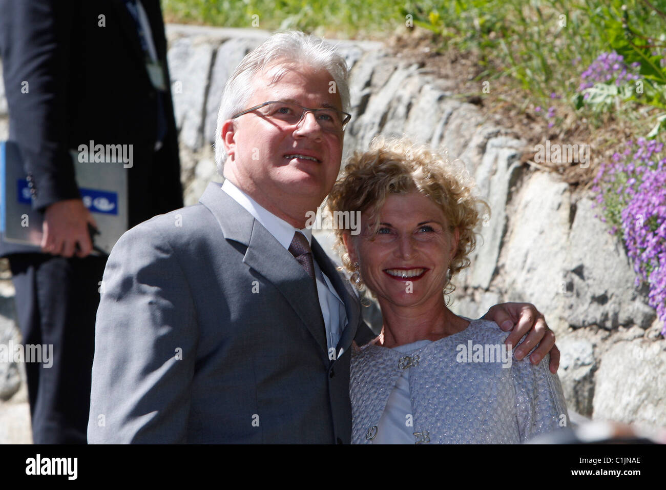 La sœur de Boris Becker et mari Sabine arrivant pour Boris Becker et ...