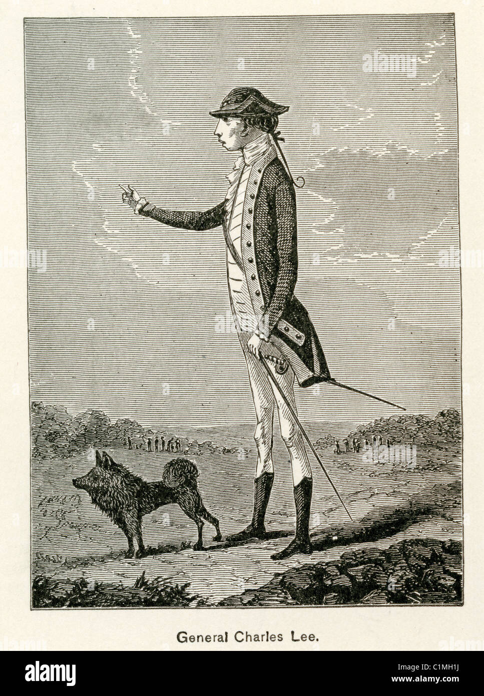 Ancienne Lithographie de Charles Lee, général de la guerre d ...