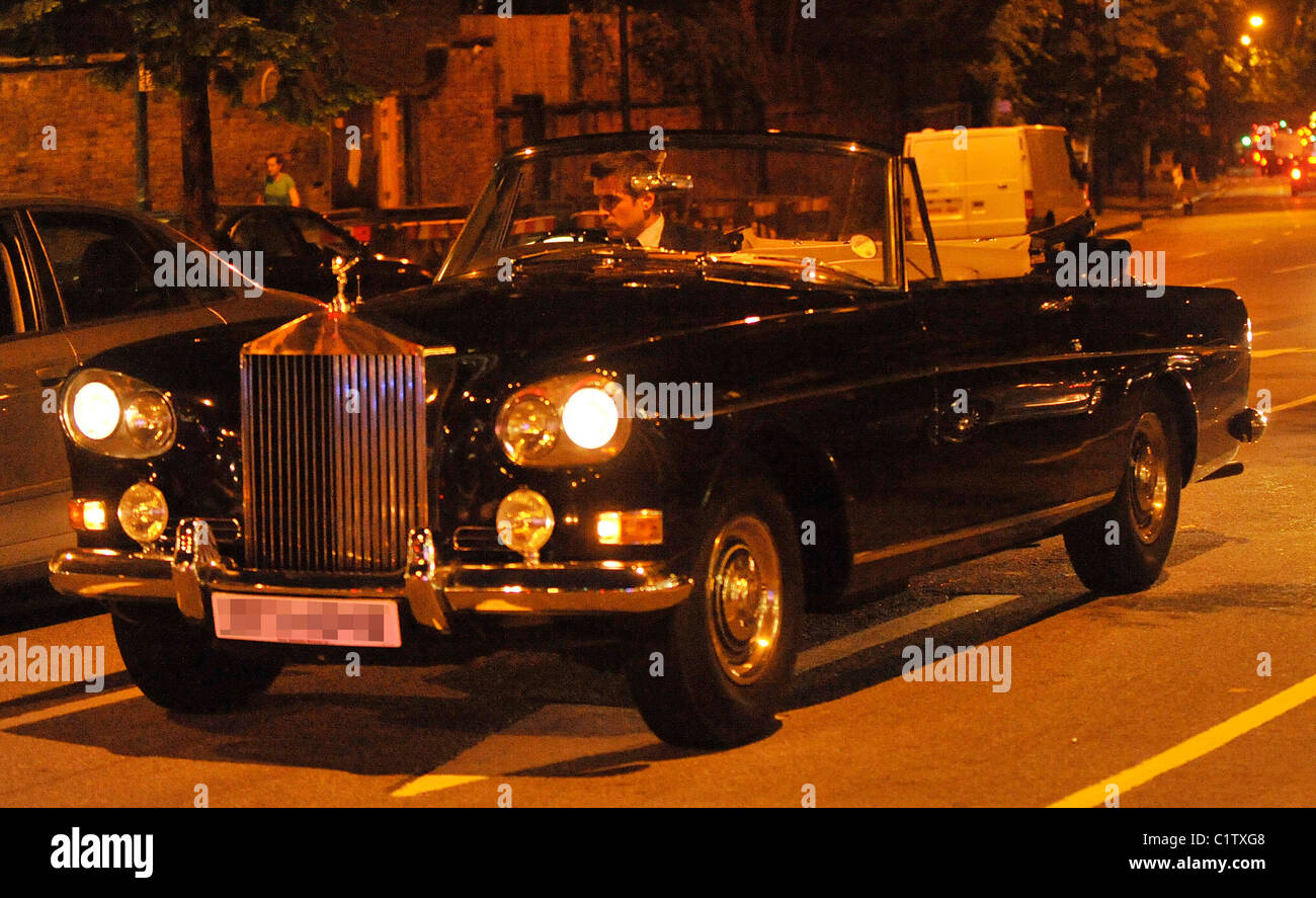 Colin Farrell au volant d'une Rolls Royce sur le plateau de tournage de ...