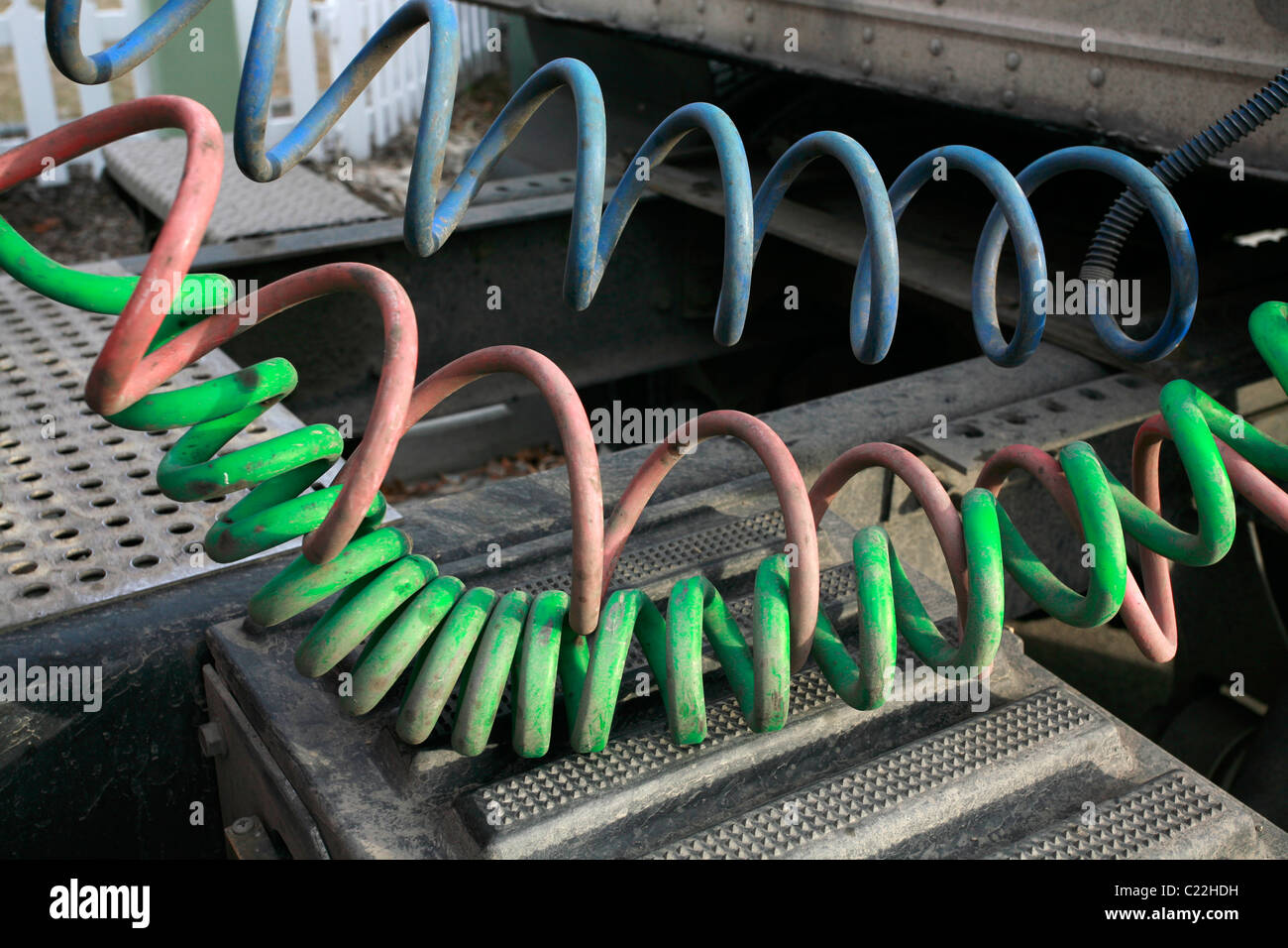 Les flexibles d'air d'une semi-camion Photo Stock - Alamy