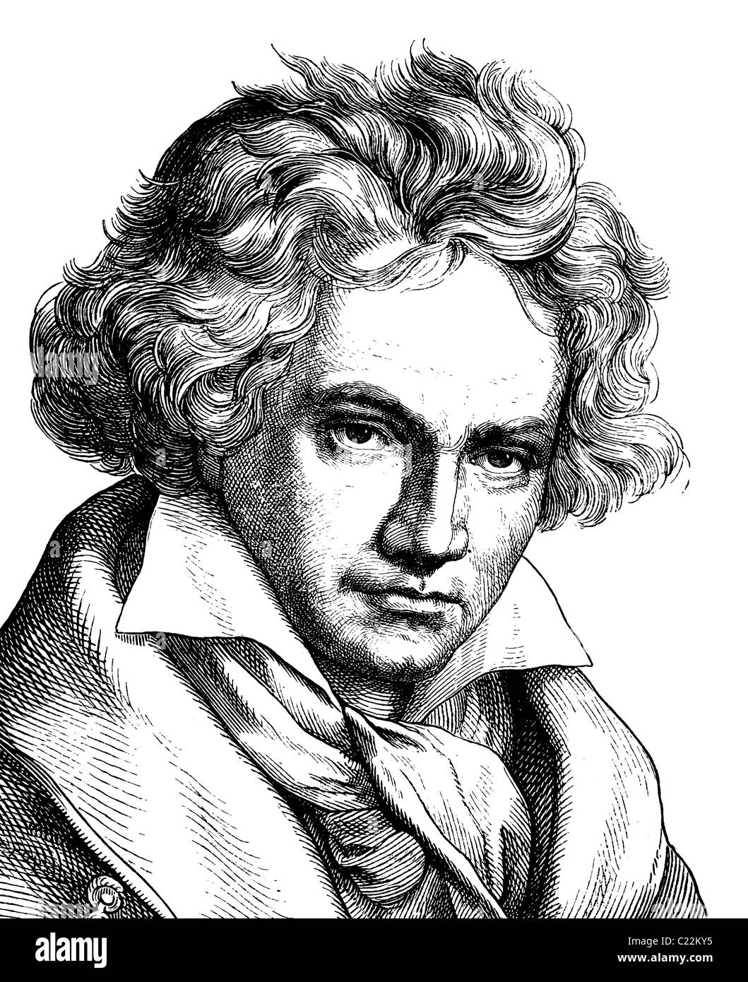 L'amélioration de l'image numérique de Ludwig van Beethoven, 1770 ...