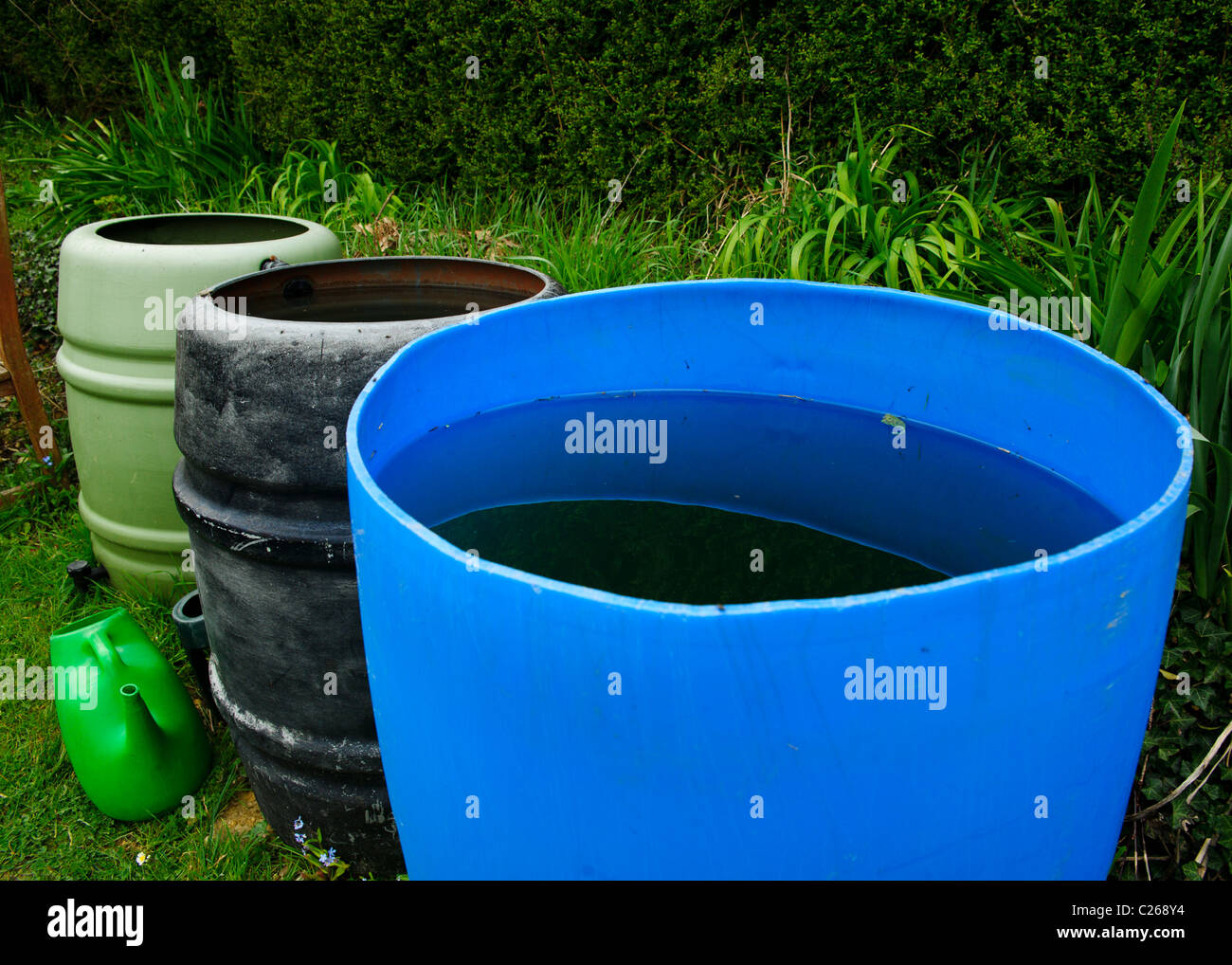 Recycler l'eau de recyclage sussex jardin jardinage Banque de ...