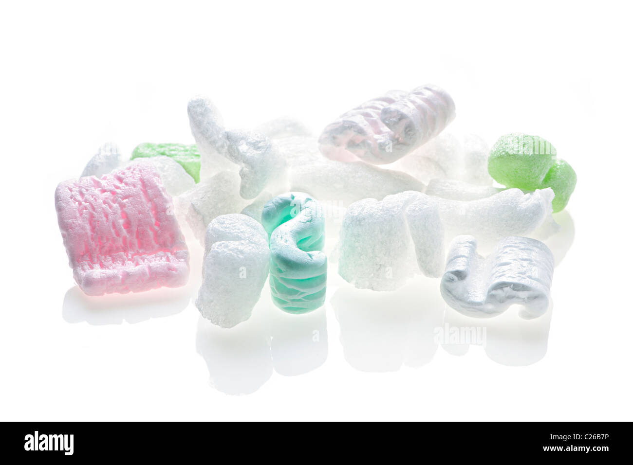 Foam styrofoam packing material Banque d'images détourées - Alamy