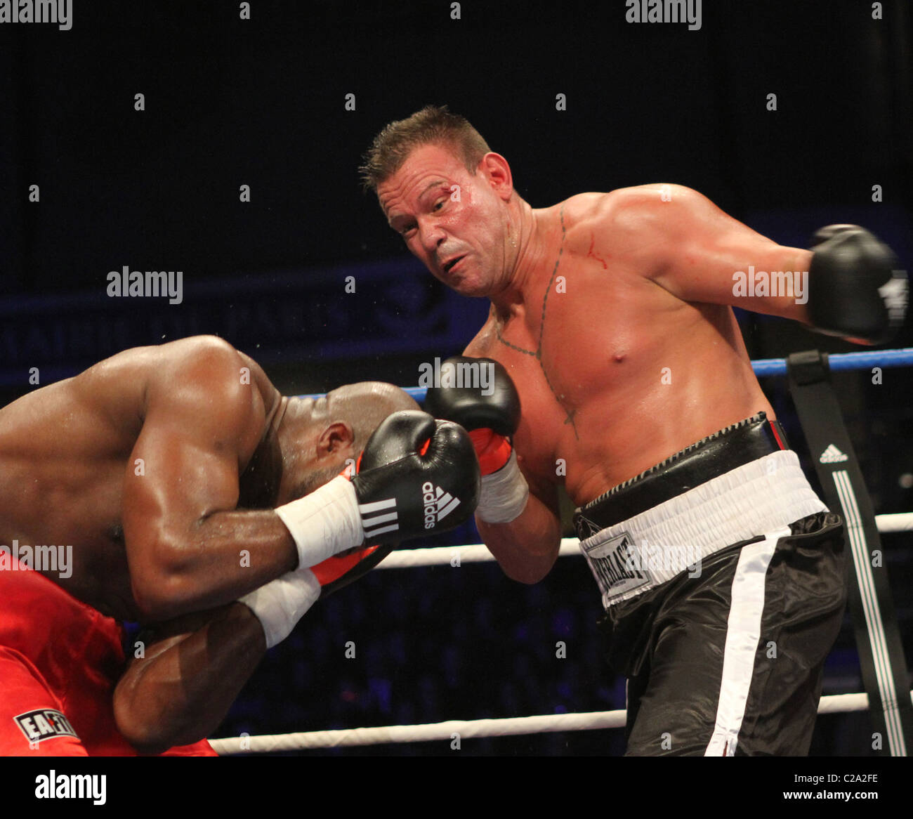 Vaincu le combattant vinny maddalone de new york city Banque de ...
