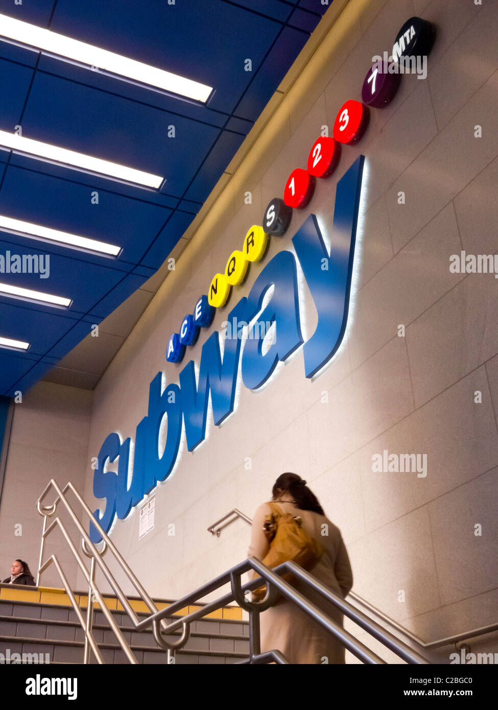 Times square subway station entrance Banque de photographies et d ...