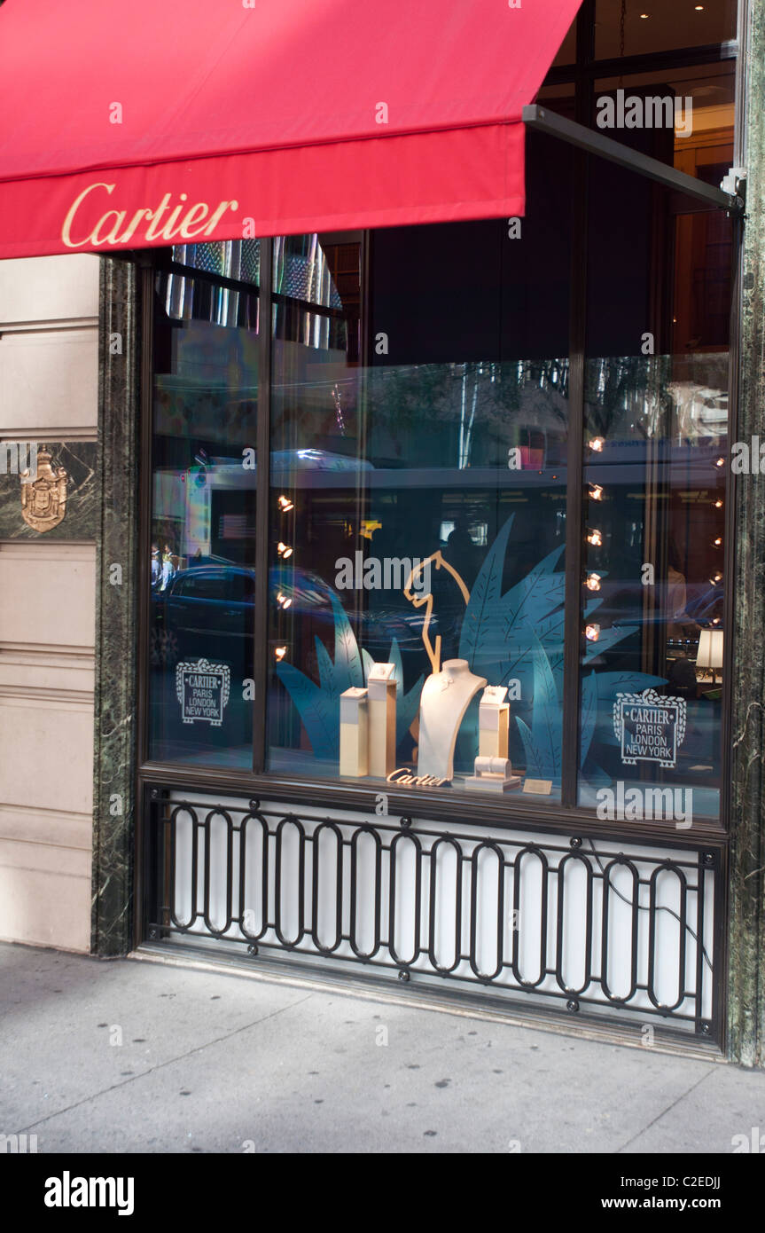 5ème avenue boutique Cartier façade, Manhattan, New York City, USA ...