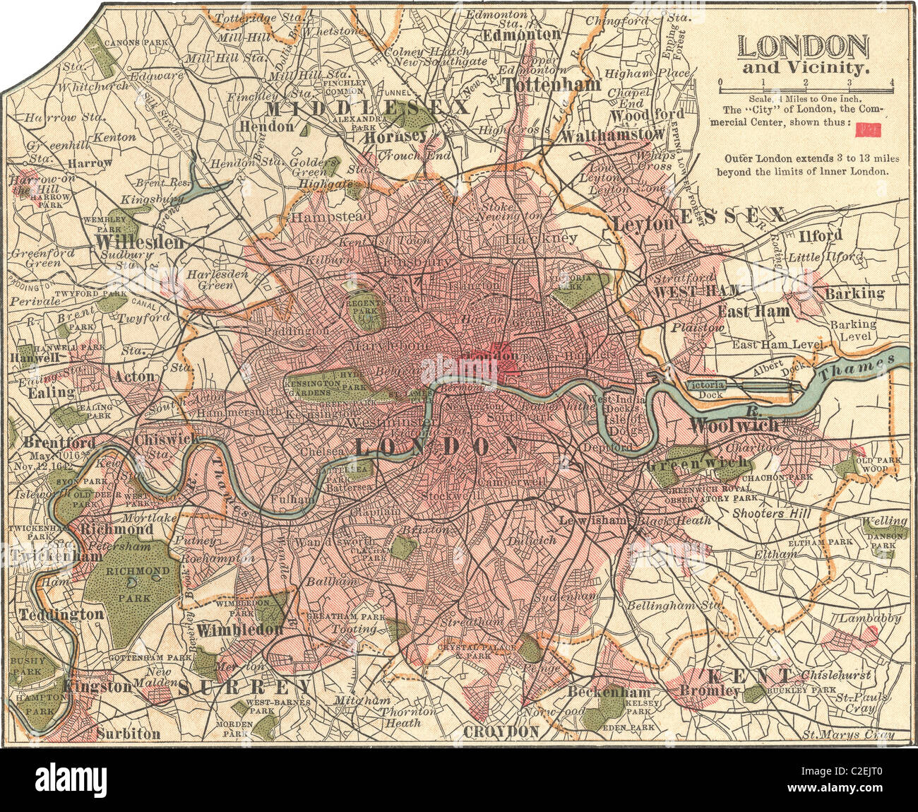 London map 19th century Banque de photographies et d’images à haute ...
