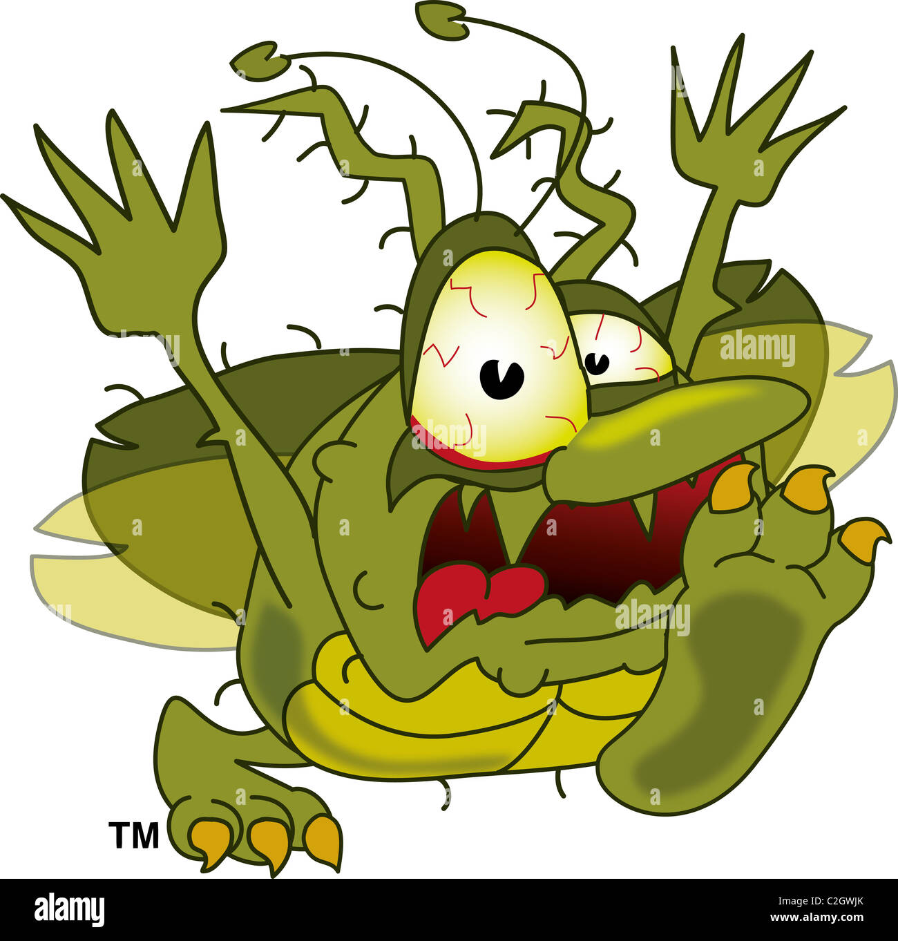 Peur des insectes dessin animé Photo Stock - Alamy