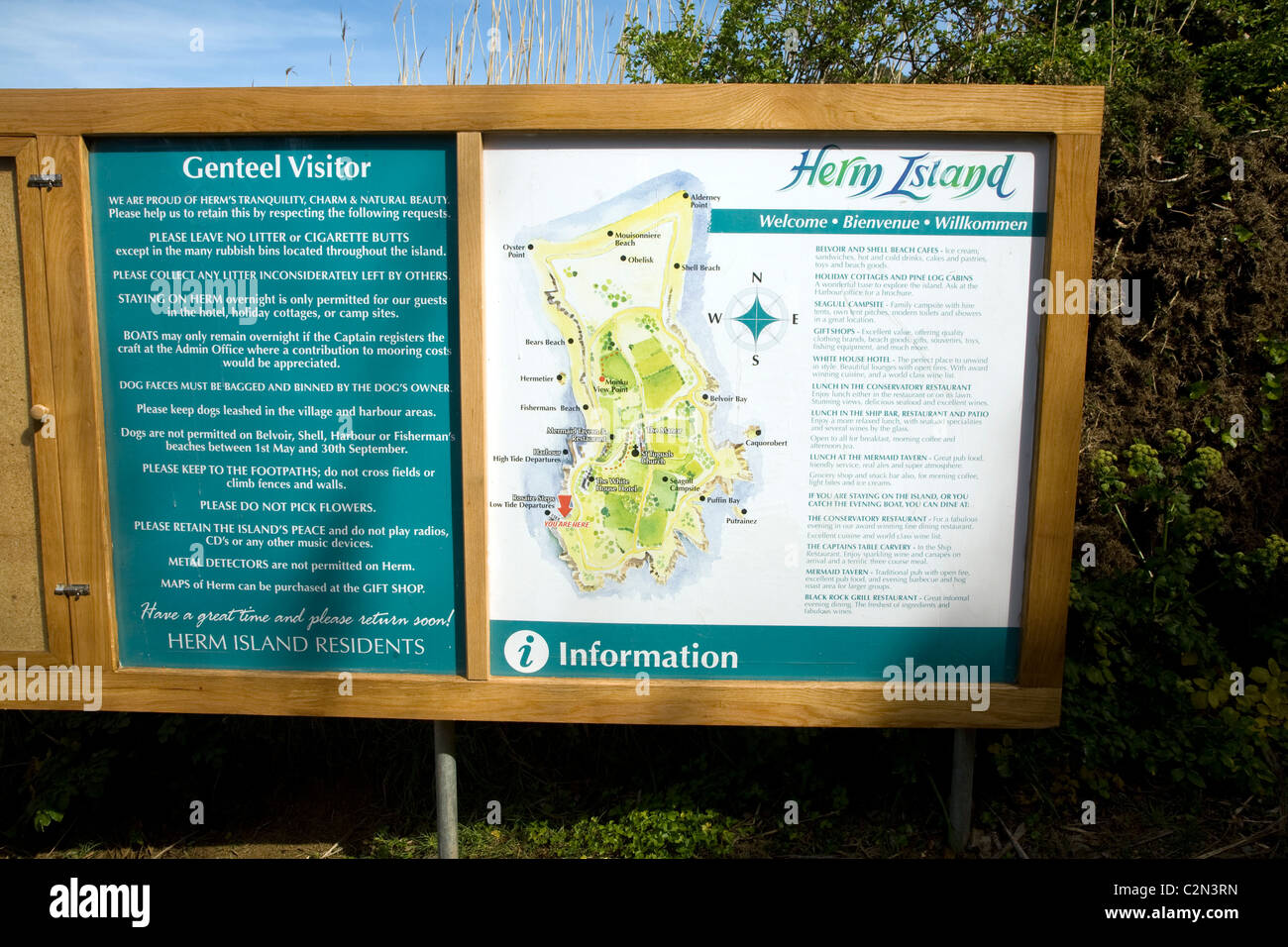 Herm island map Banque de photographies et d’images à haute résolution ...