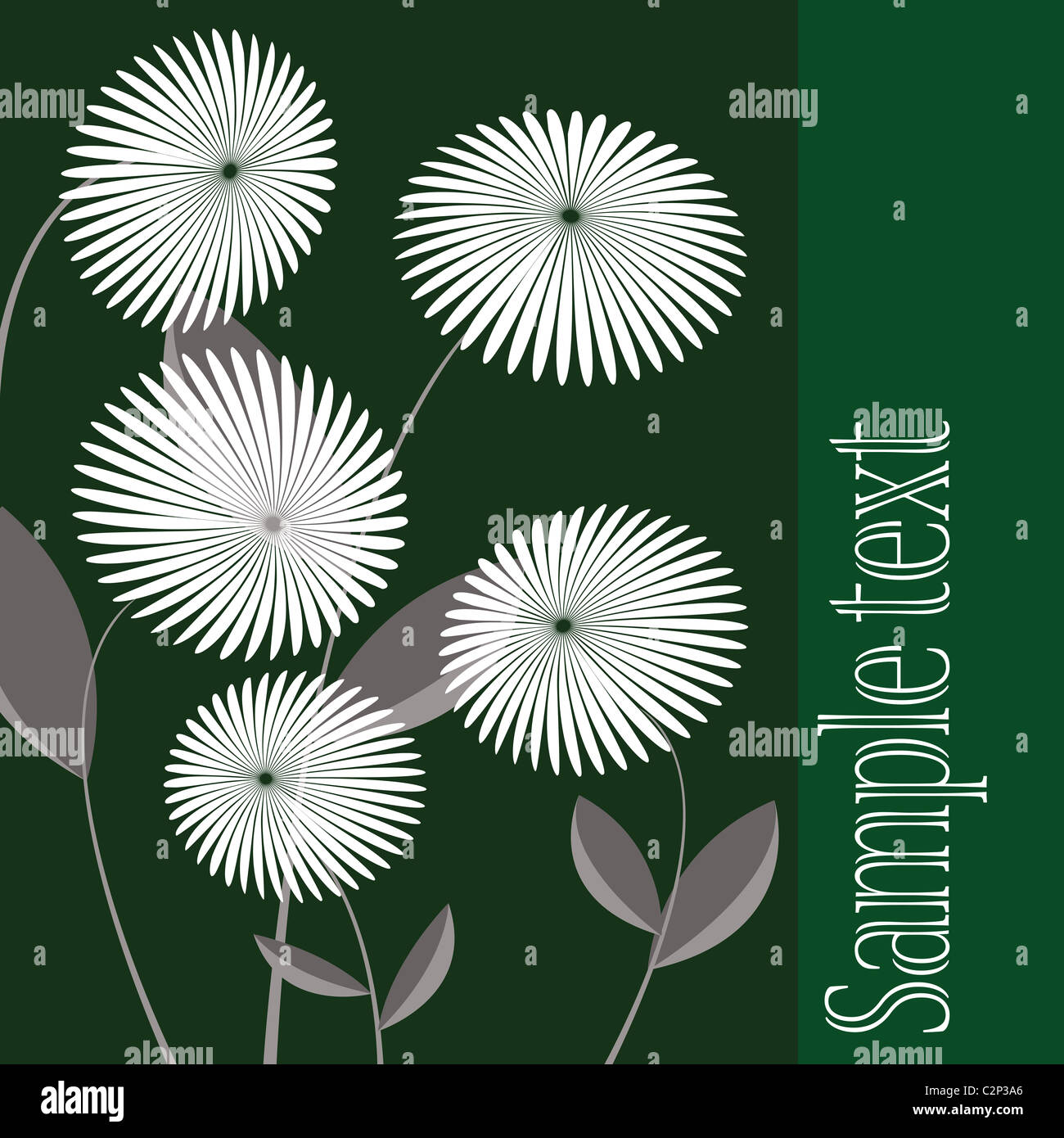 Carte de fleurs stylisées Photo Stock - Alamy