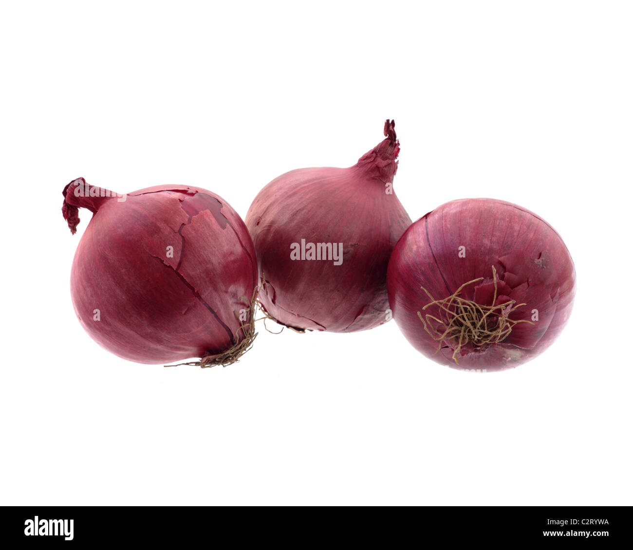 Oignons rouges sur fond blanc Banque de photographies et d’images à ...