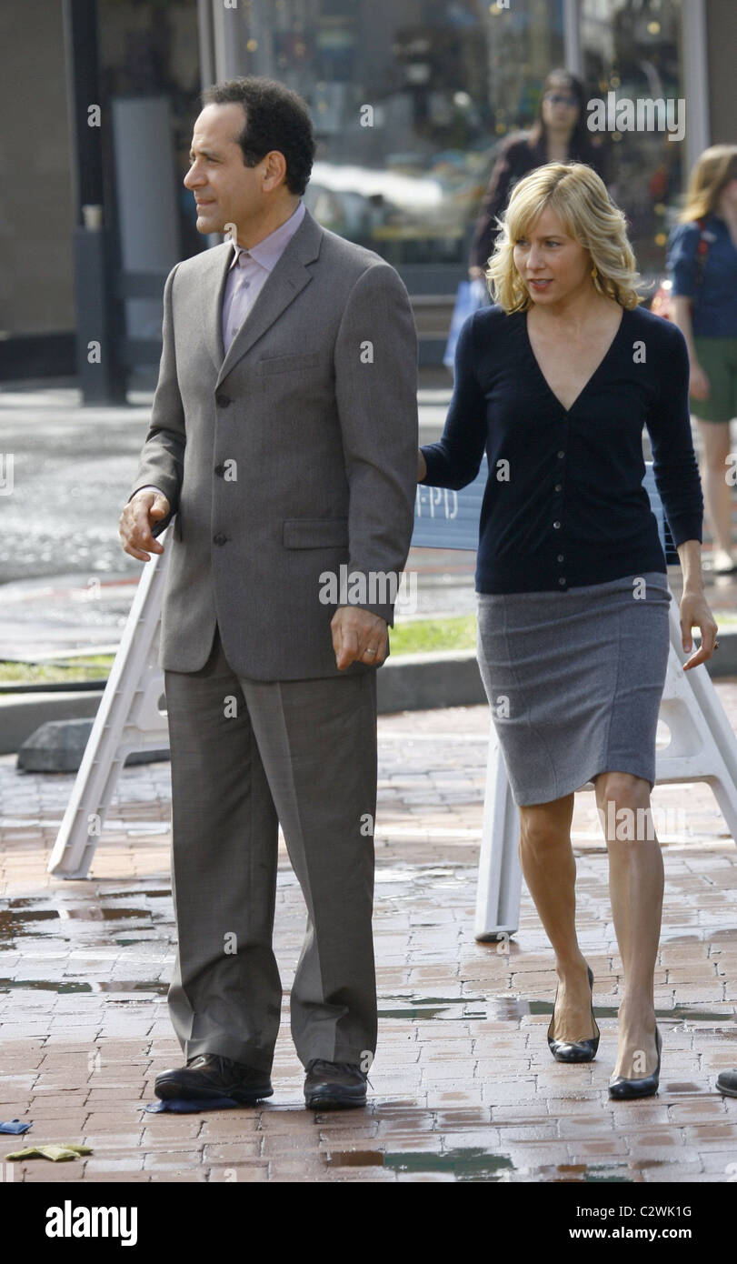 Traylor Howard et Tony Shalhoub sur le plateau pour le 'Monk' USA Los ...