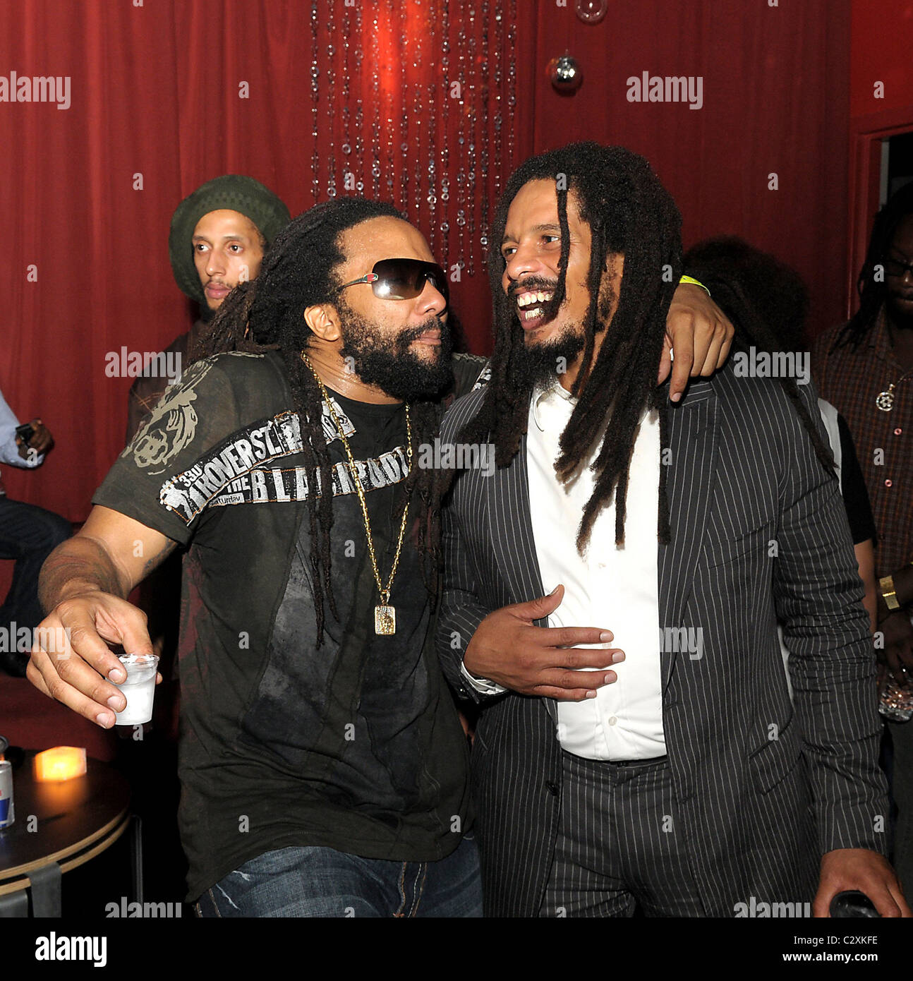 Rohan Marley et Ky-Mani Marley lors du lancement de Rohan Marley et ...