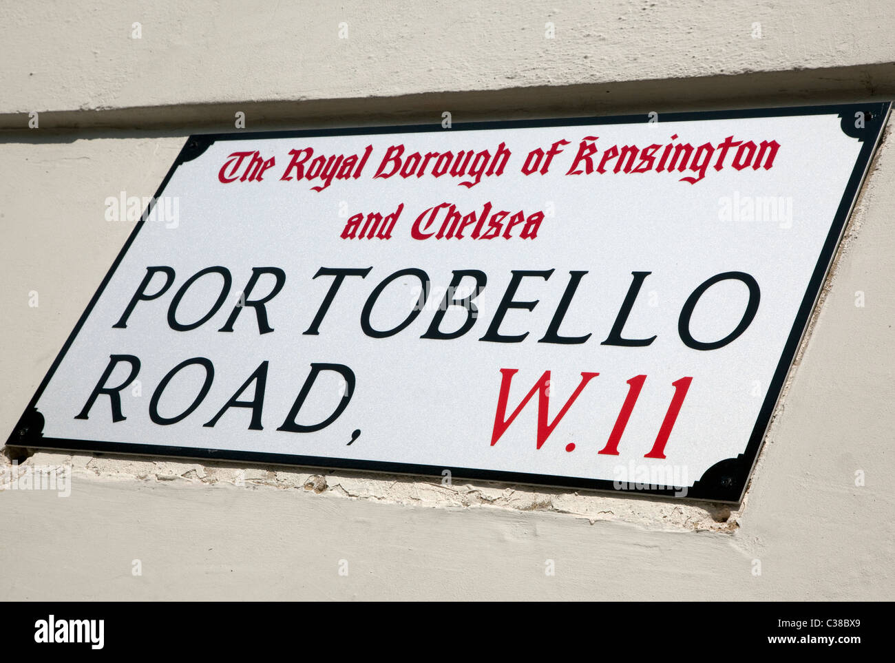 Panneau routier portobello Banque de photographies et d’images à haute ...