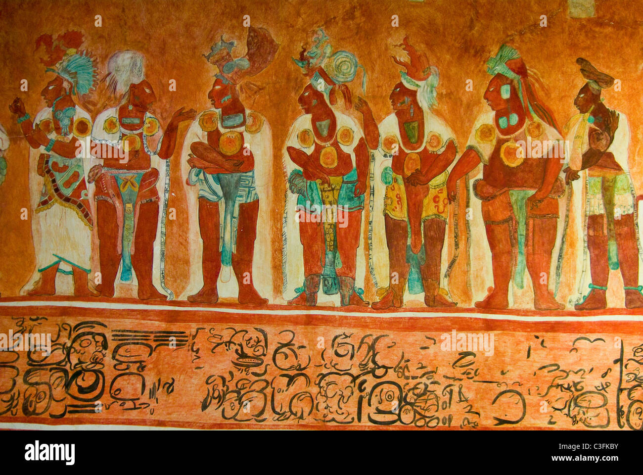 Mexique.Mexico.Musée National d'anthropologie.La culture Maya.Peinture ...