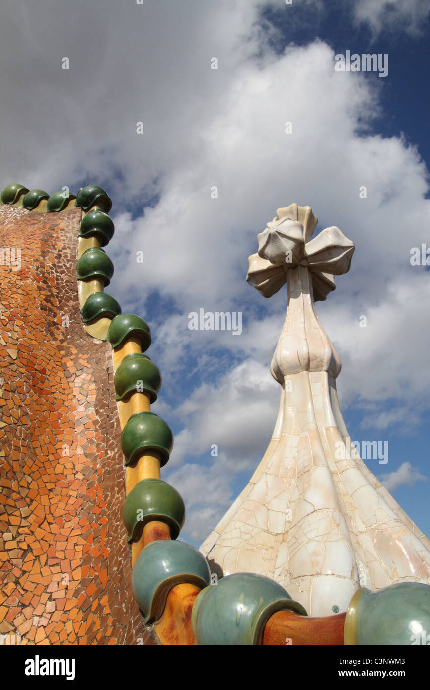 Toit voûté de la Casa Batllo, Casa dels ossos (Maison des os ...