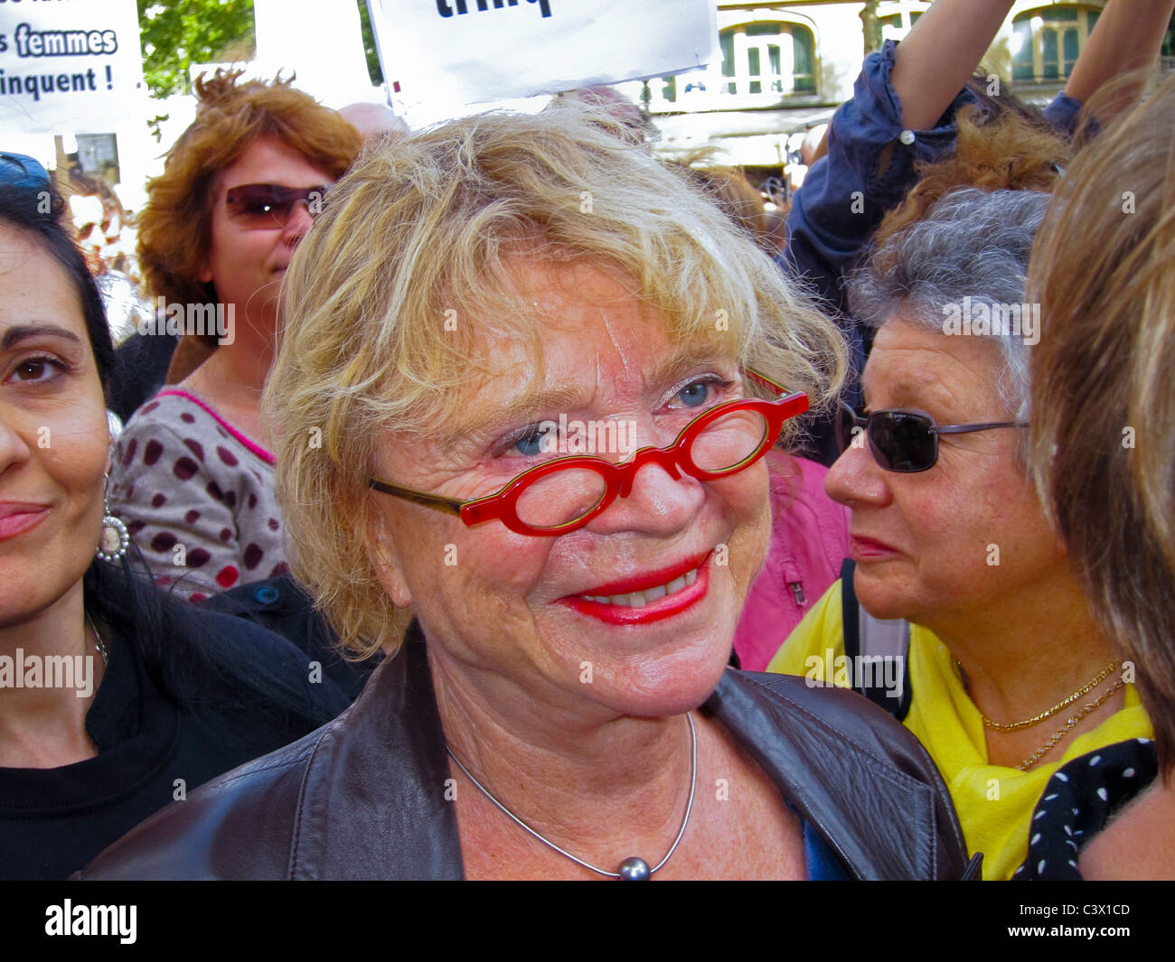 Paris, France, politique Eva Joly sur manifestation féministe, contre ...