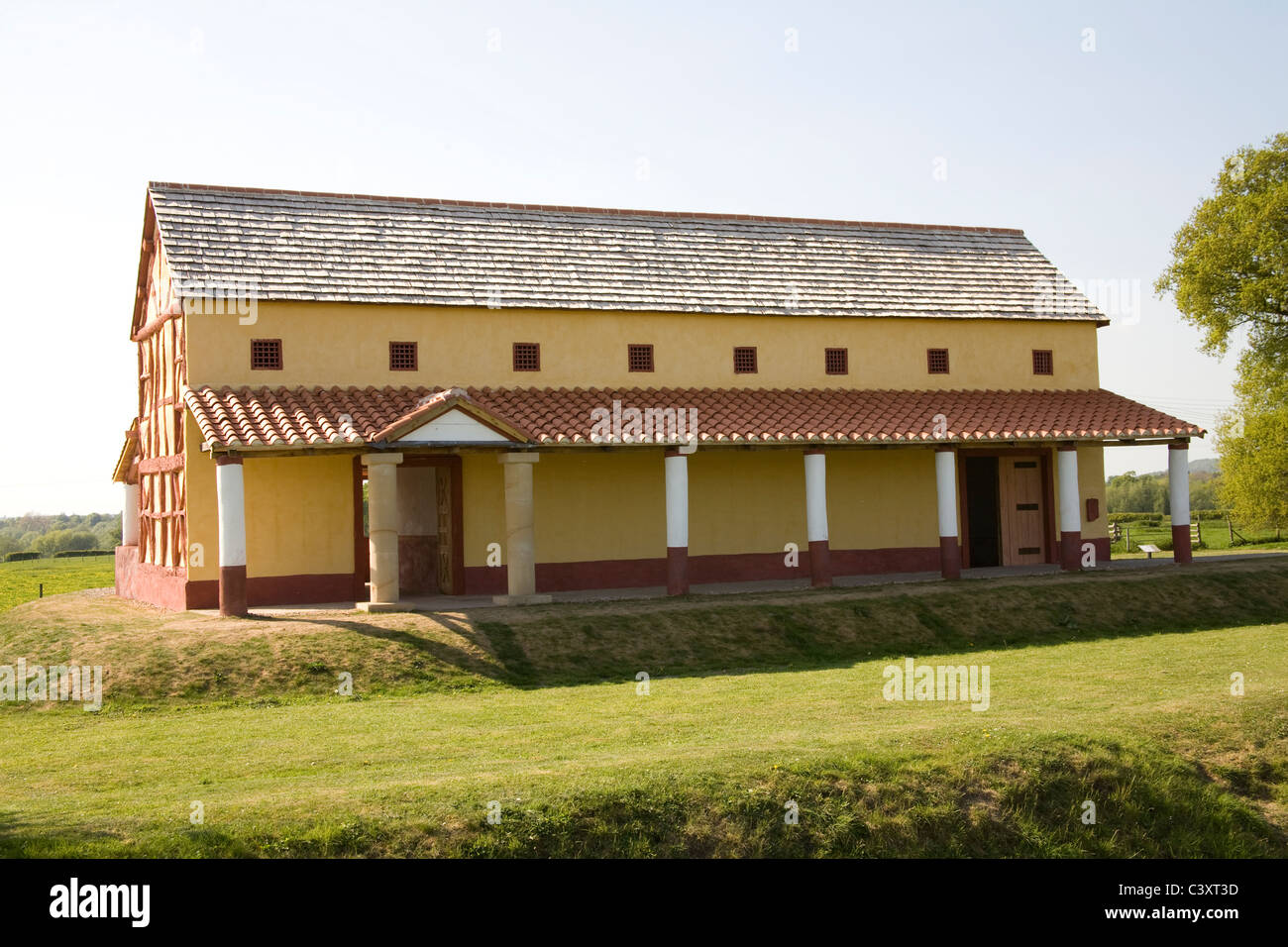 Wroxeter Shropshire England UK Reconstruction de villa à Viroconium ...