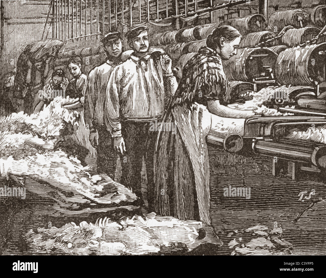 Textile mill 19th century Banque de photographies et d’images à haute ...