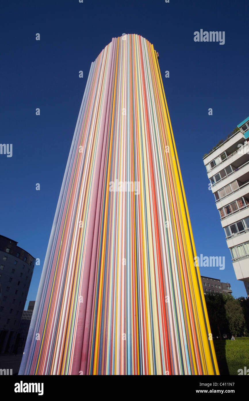 Europe, France, Paris, La Défense, le Moretti Fresco, Raymond Moretti ...