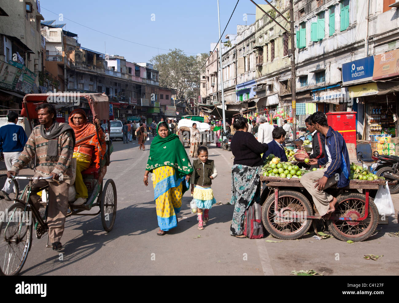 16 rue. New Delhi. L'Inde Photo Stock - Alamy