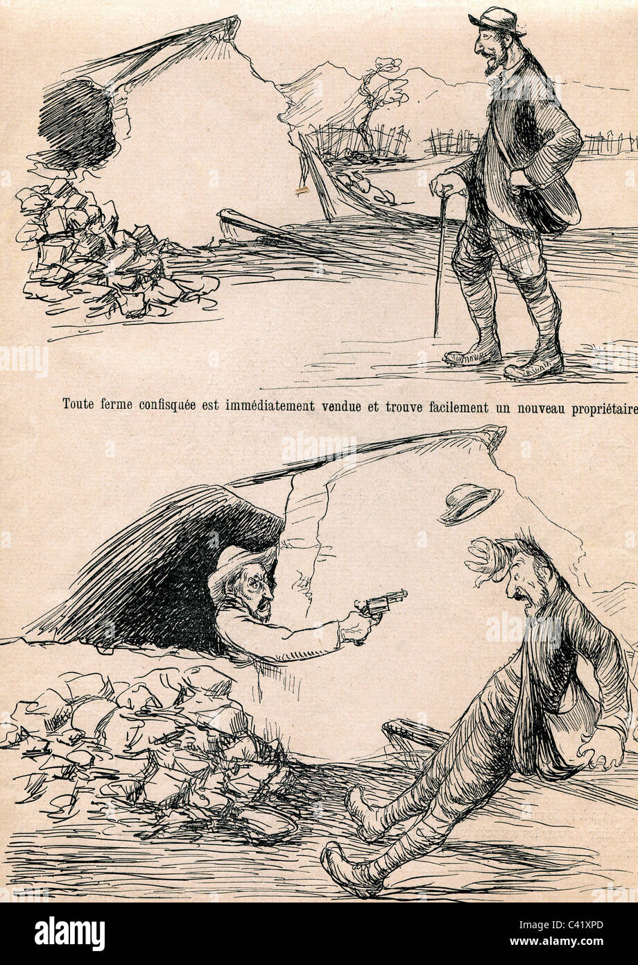 Evants, Seconde Guerre des Boers 1899 - 1902, caricature, 'les ...