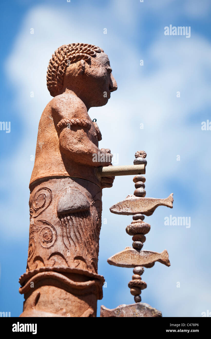 Totem au GAB Titui Centre Culturel. Thursday Island, îles du détroit de ...