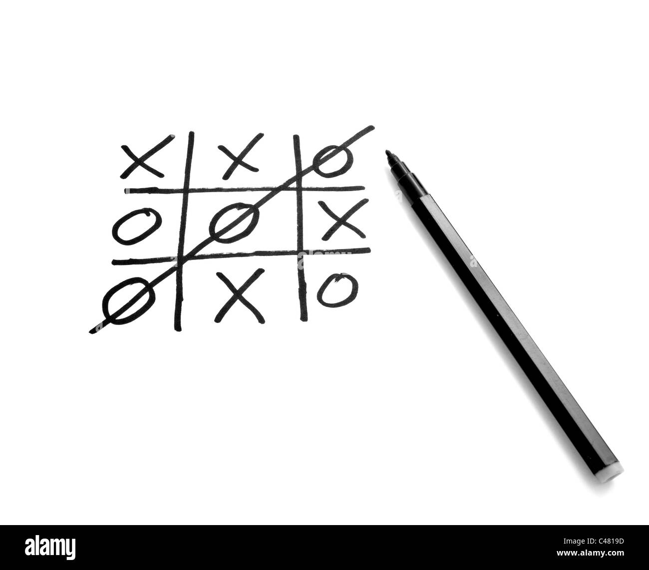 Tic tac toe morpion croise Banque de photographies et d’images à haute ...