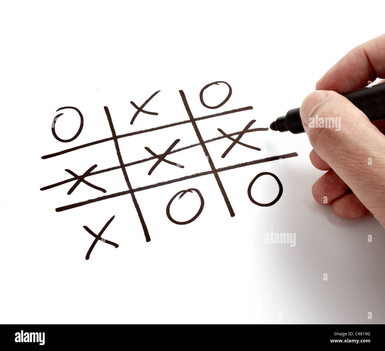 Tic tac toe morpion croise Banque de photographies et d’images à haute ...