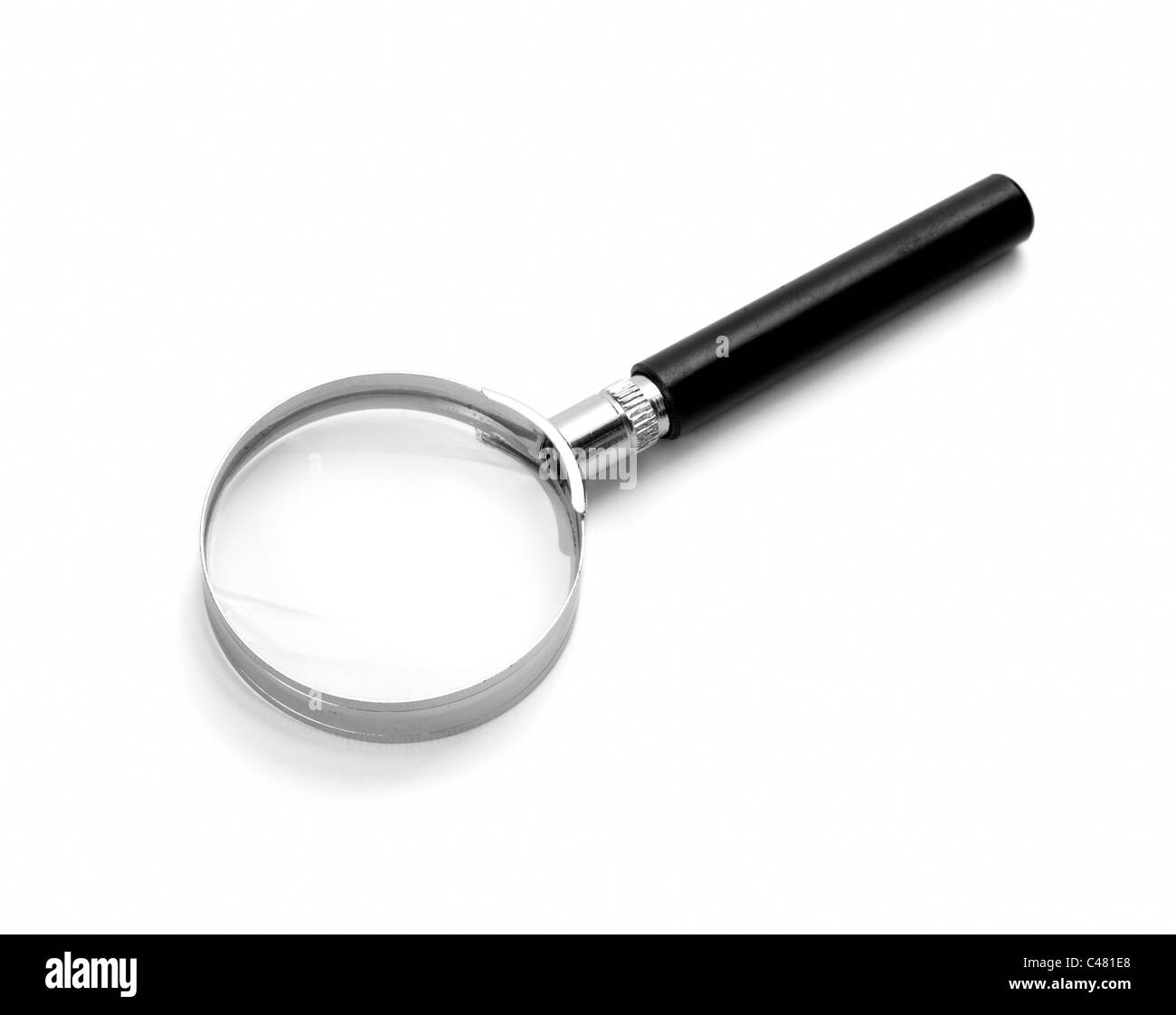Loupe de verre Banque d'images noir et blanc - Alamy