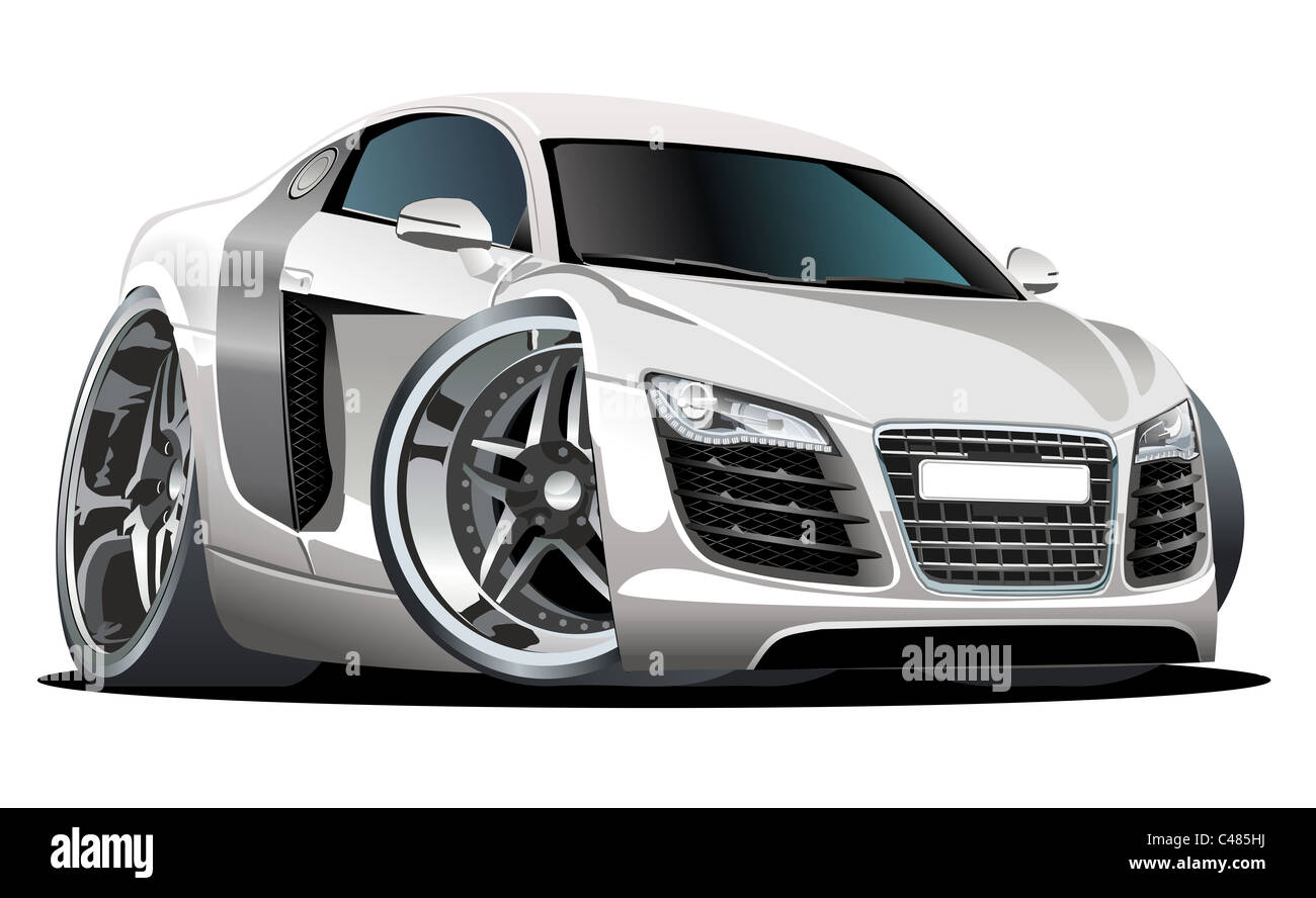 Voiture de dessin animé Banque d'images détourées - Alamy