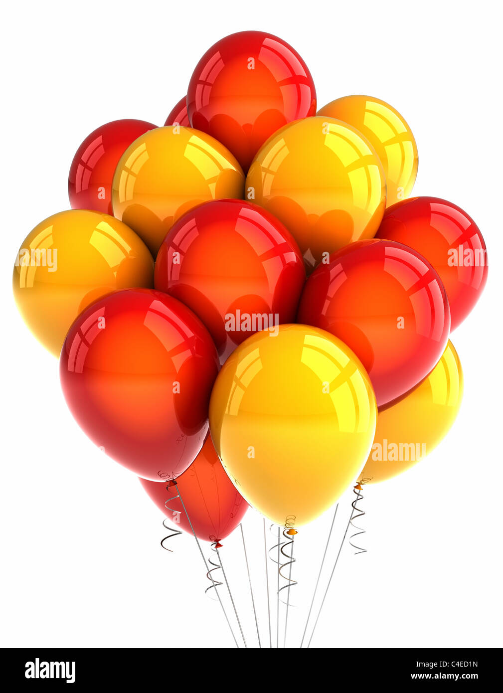 Ballons jaunes et blancs Banque de photographies et d’images à haute ...
