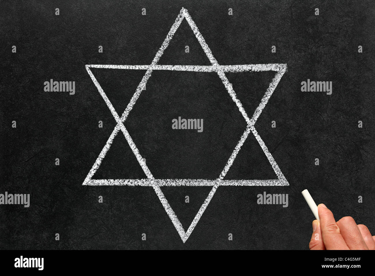 Dimensions de l'étoile de David Le judaïsme symbole religieux sur un ...