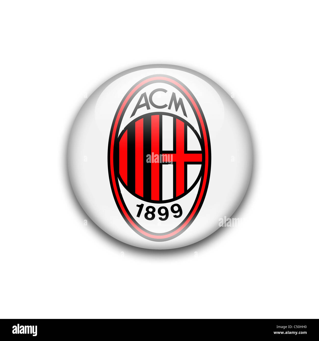 AC A.C. Icône Symbole du drapeau logo Milan Photo Stock - Alamy