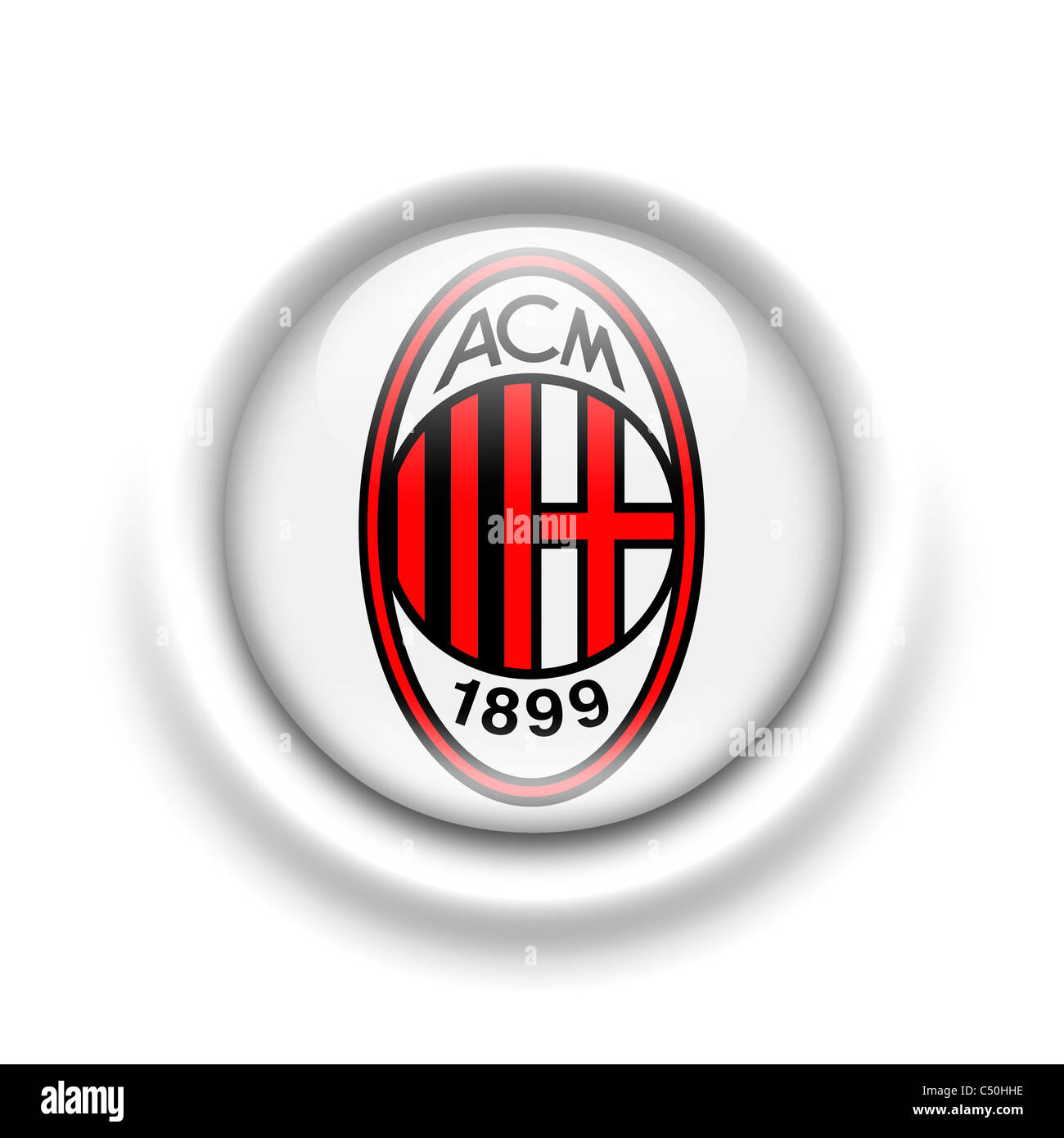 AC A.C. Icône Symbole du drapeau logo Milan Photo Stock - Alamy