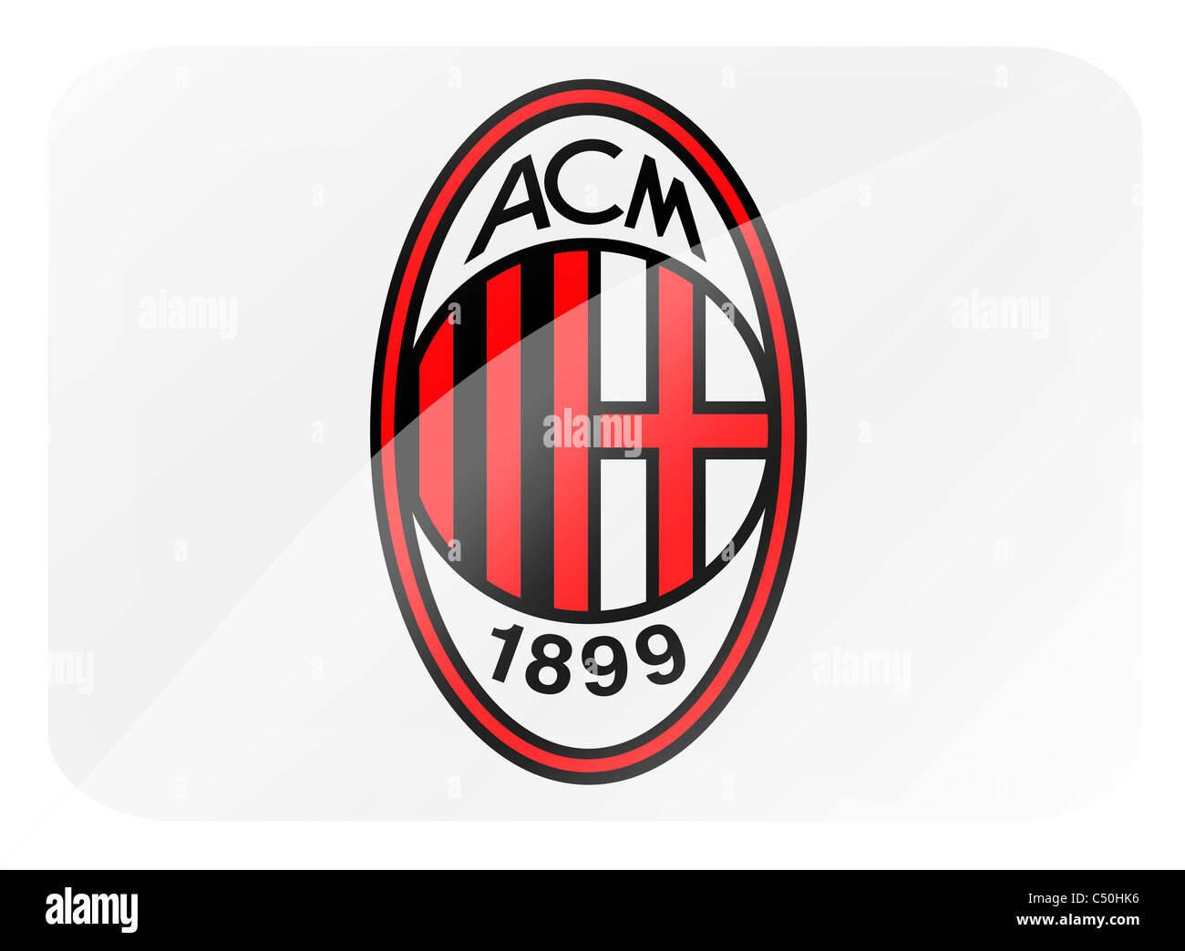 AC A.C. Icône Symbole du drapeau logo Milan Photo Stock - Alamy