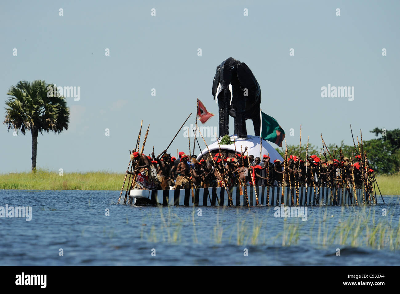 La Zambie Rhône , Kuomboka cérémonie, le lozi king modifier sa ...