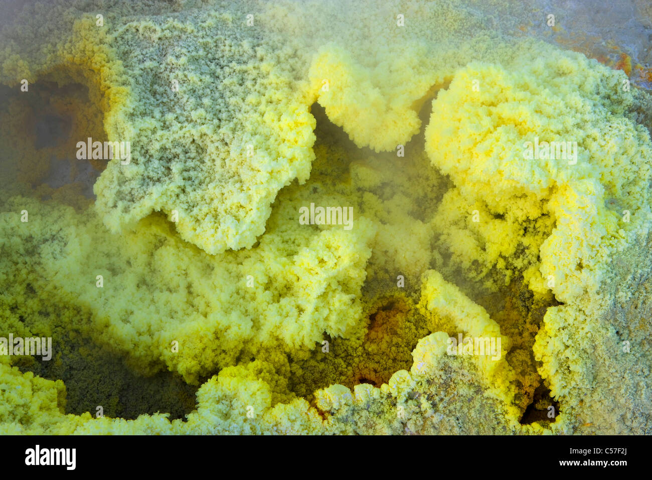 Vulcano, fumerolle, Italie, Europe, Lipari, île, île, volcan, cratère ...