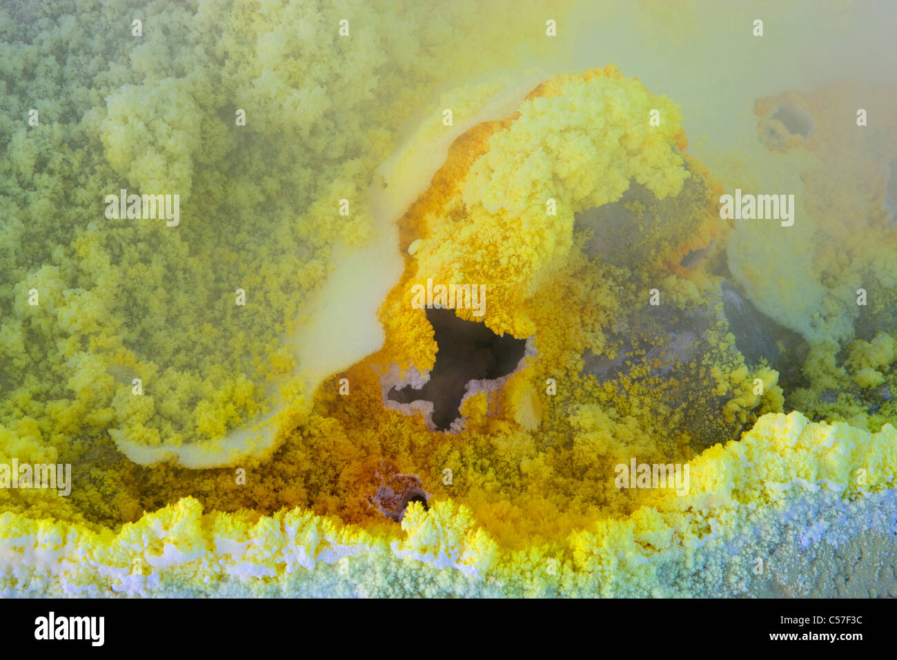 Vulcano, fumerolle, Italie, Europe, Lipari, île, île, volcan, cratère ...