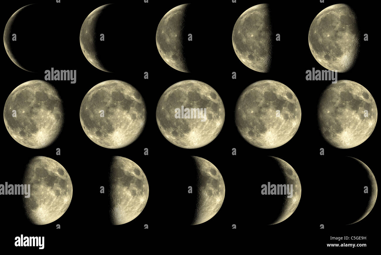 Les phases de la lune Banque de photographies et d’images à haute ...