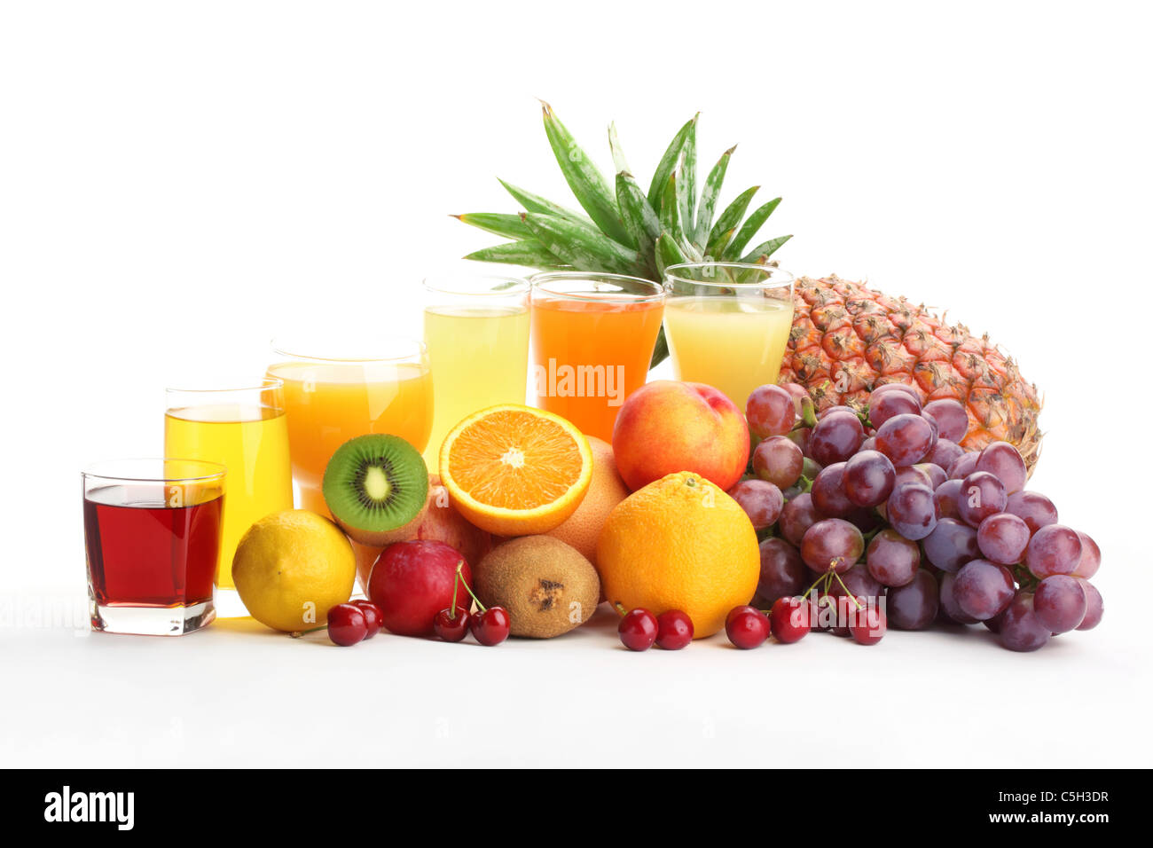 Fruits sur fond blanc Banque de photographies et d’images à haute ...