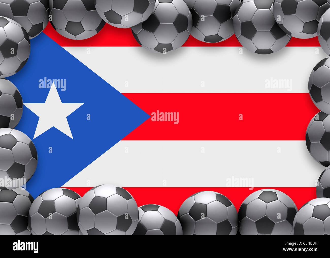 Flag puerto rico football soccer Banque de photographies et d’images à ...