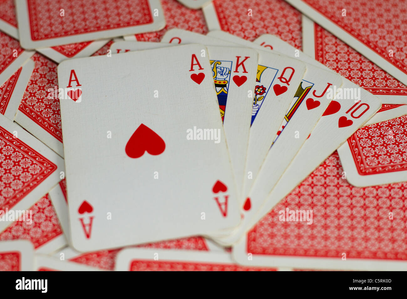 Quinte flush royale Banque de photographies et d’images à haute ...