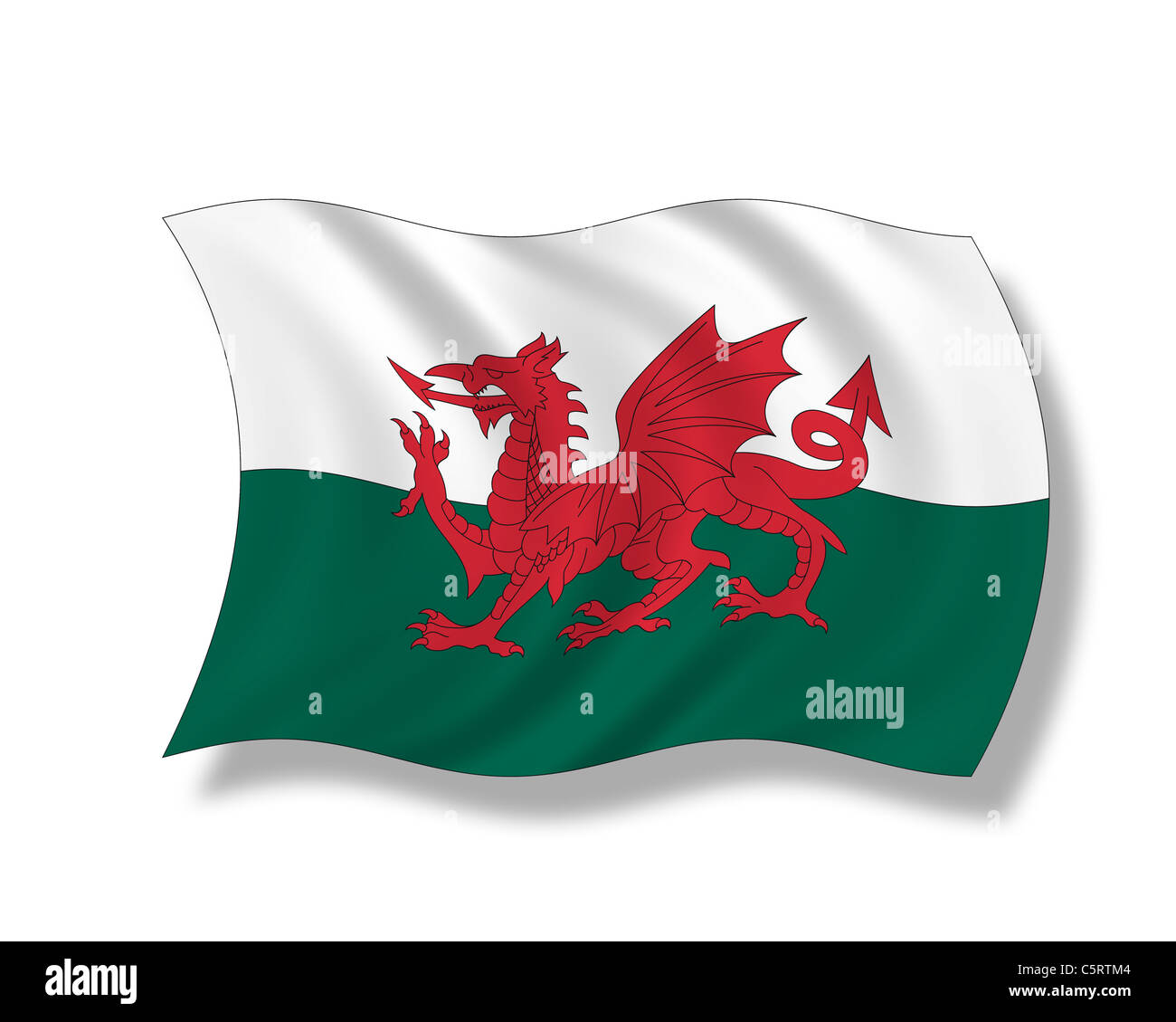 Wales flag illustration Banque de photographies et d’images à haute ...
