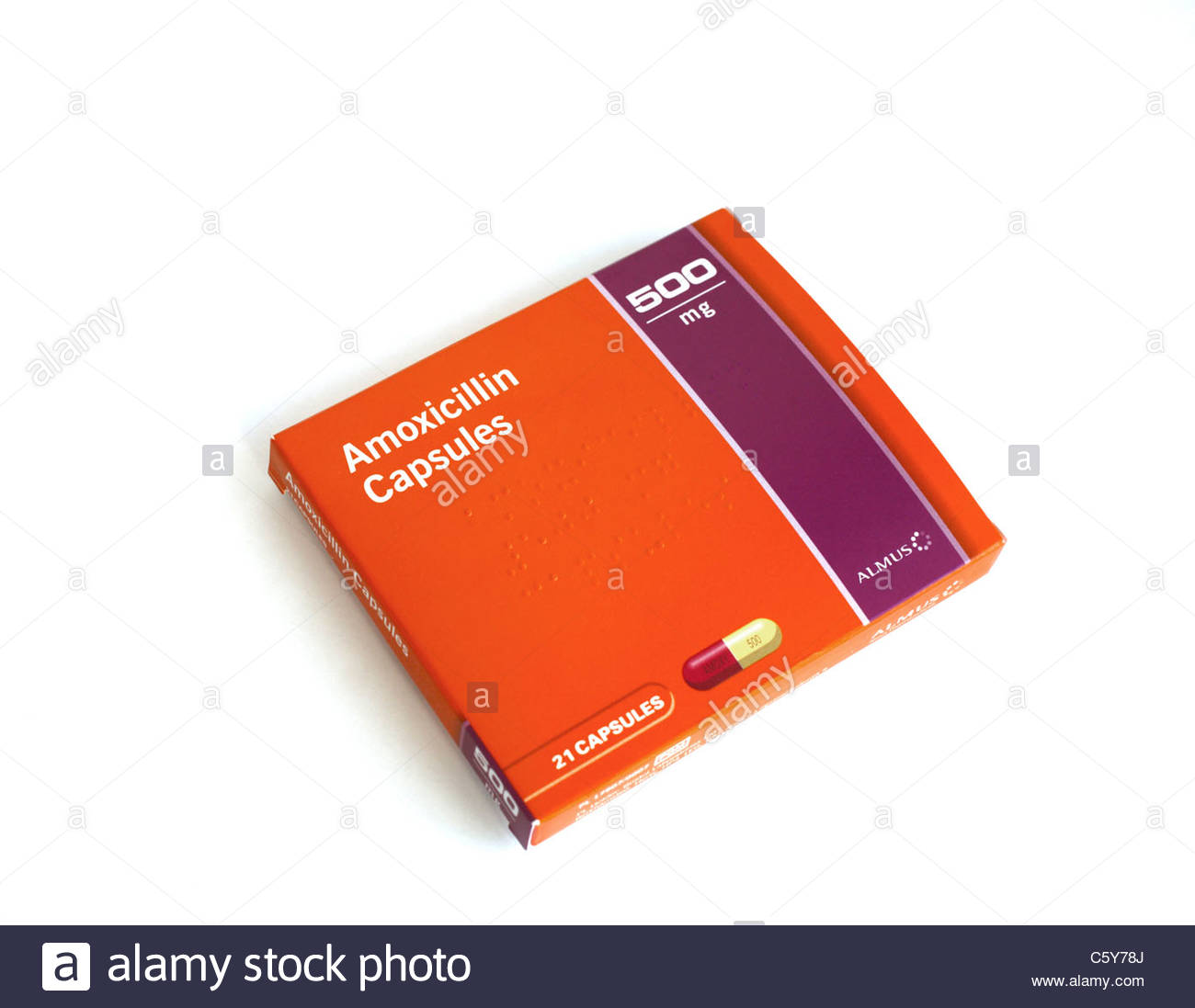 Amoxicillin antibiotics box Banque de photographies et d’images à haute ...
