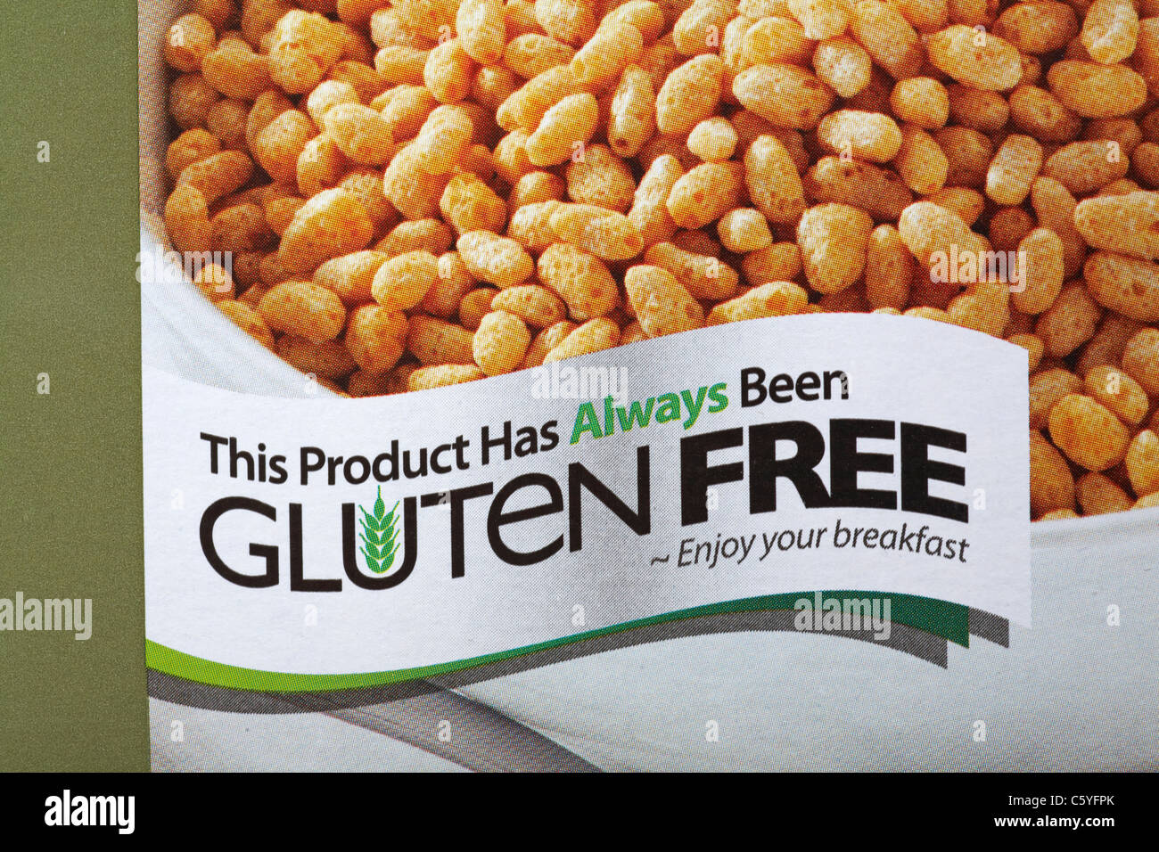 Gluten free food label Banque de photographies et d’images à haute ...