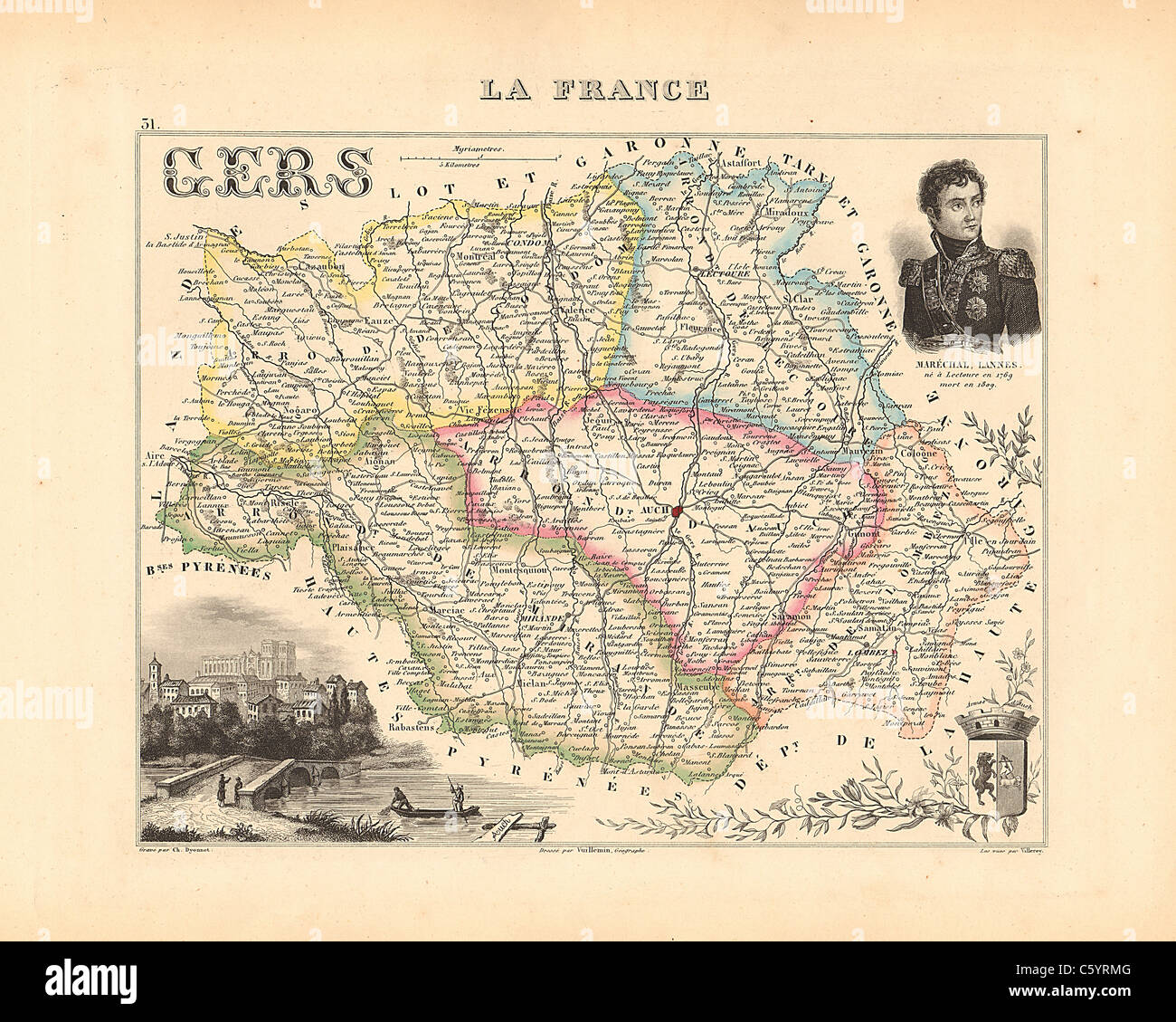 France map historic gers Banque de photographies et d’images à haute ...