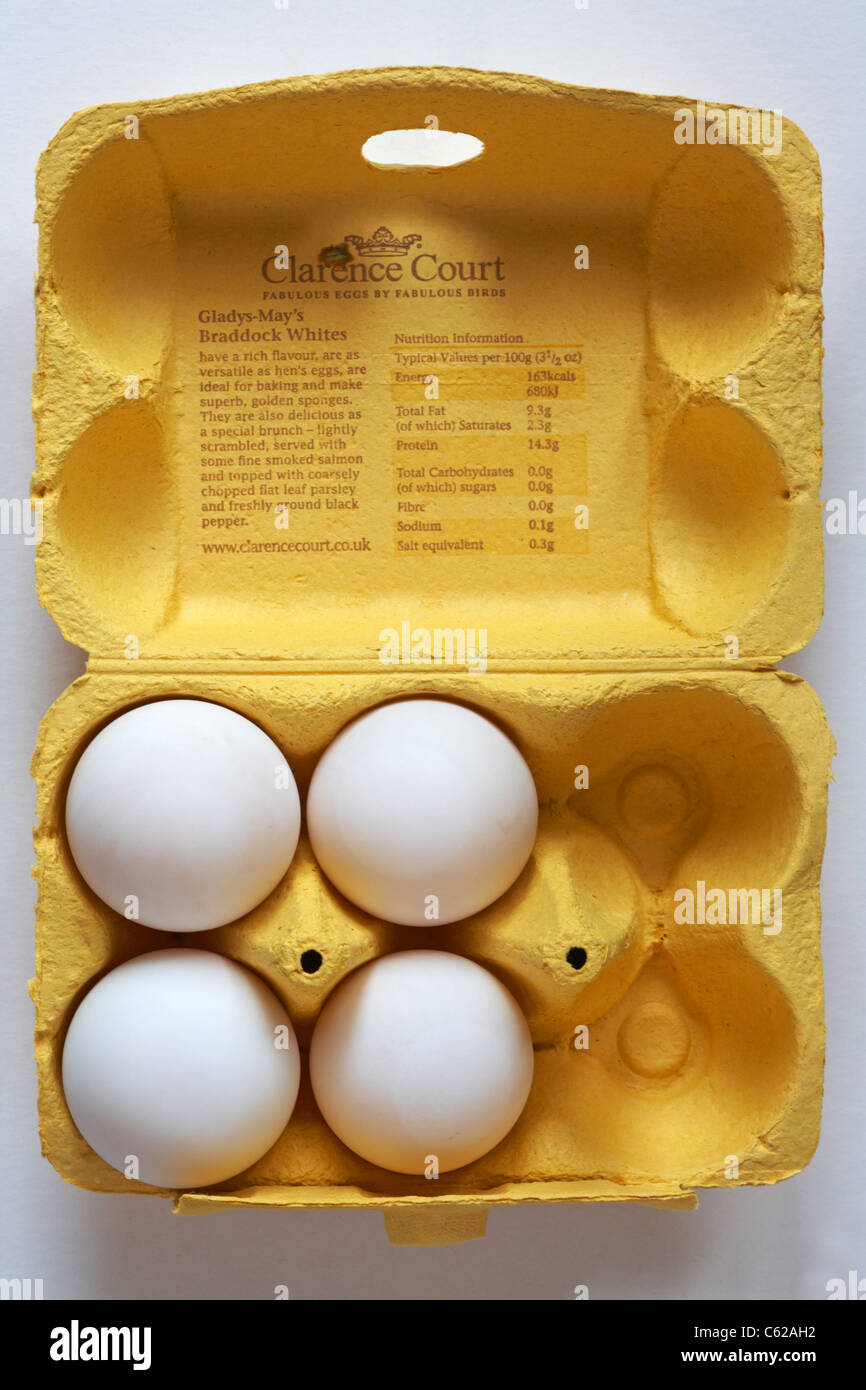 Carton de Clarence court Gladys-Mays Braddock Whites oeufs de canard de ...